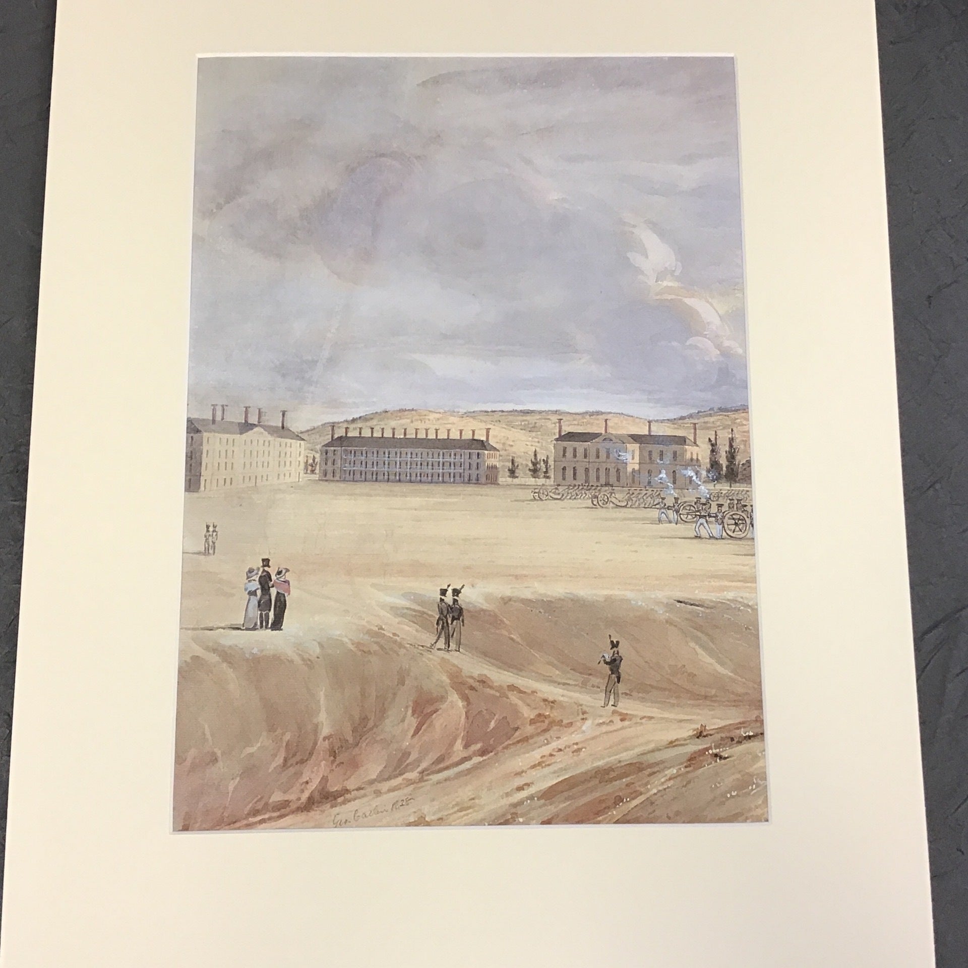 Wall Art: 18.5”x14.75” Matted Print West Point Early Barracks and ...